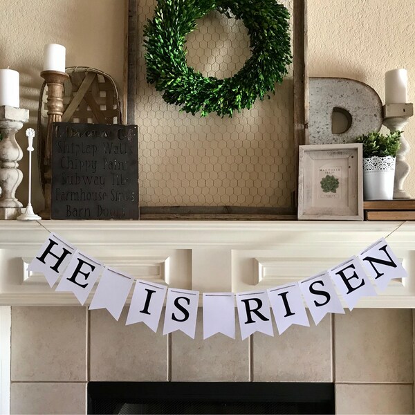 He is Risen Banner - Etsy
