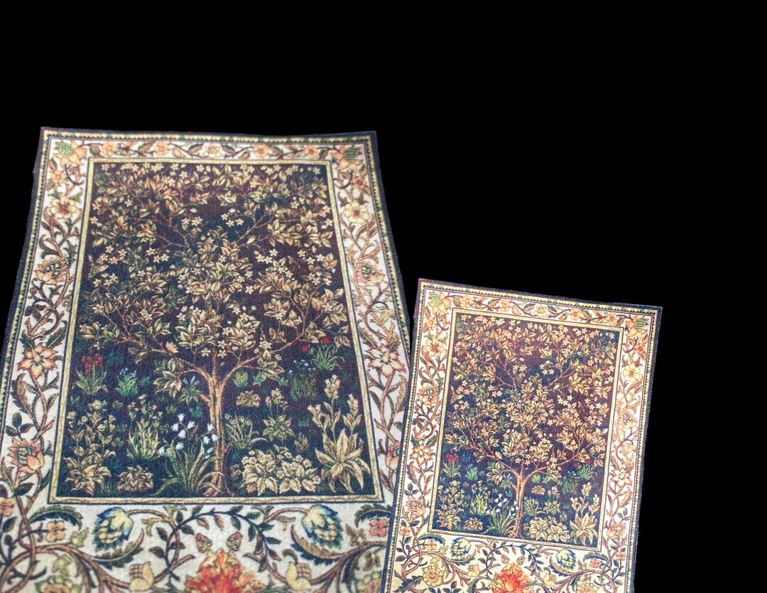 Tree of Life Tapestry / Rug - Miniature Dollhouse, Shadowbox Decor ...
