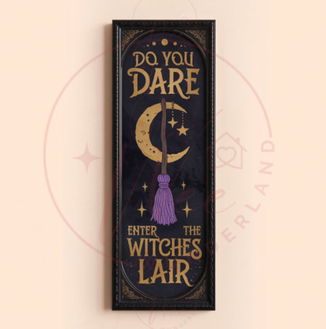 Witch Lair Sign, Miniature Dollhouse Decor 1/12 Scale, Wall Art ...