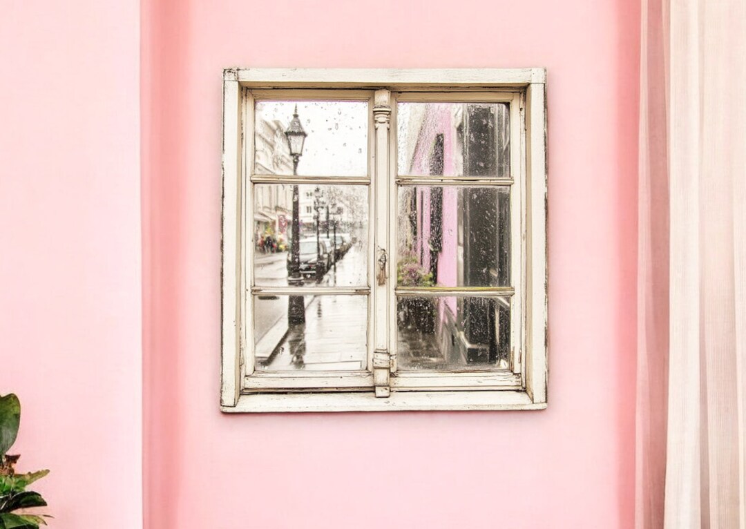 Mini Rainy Scene Window Dummy Board for Miniature Dollhouse Shadow Box ...