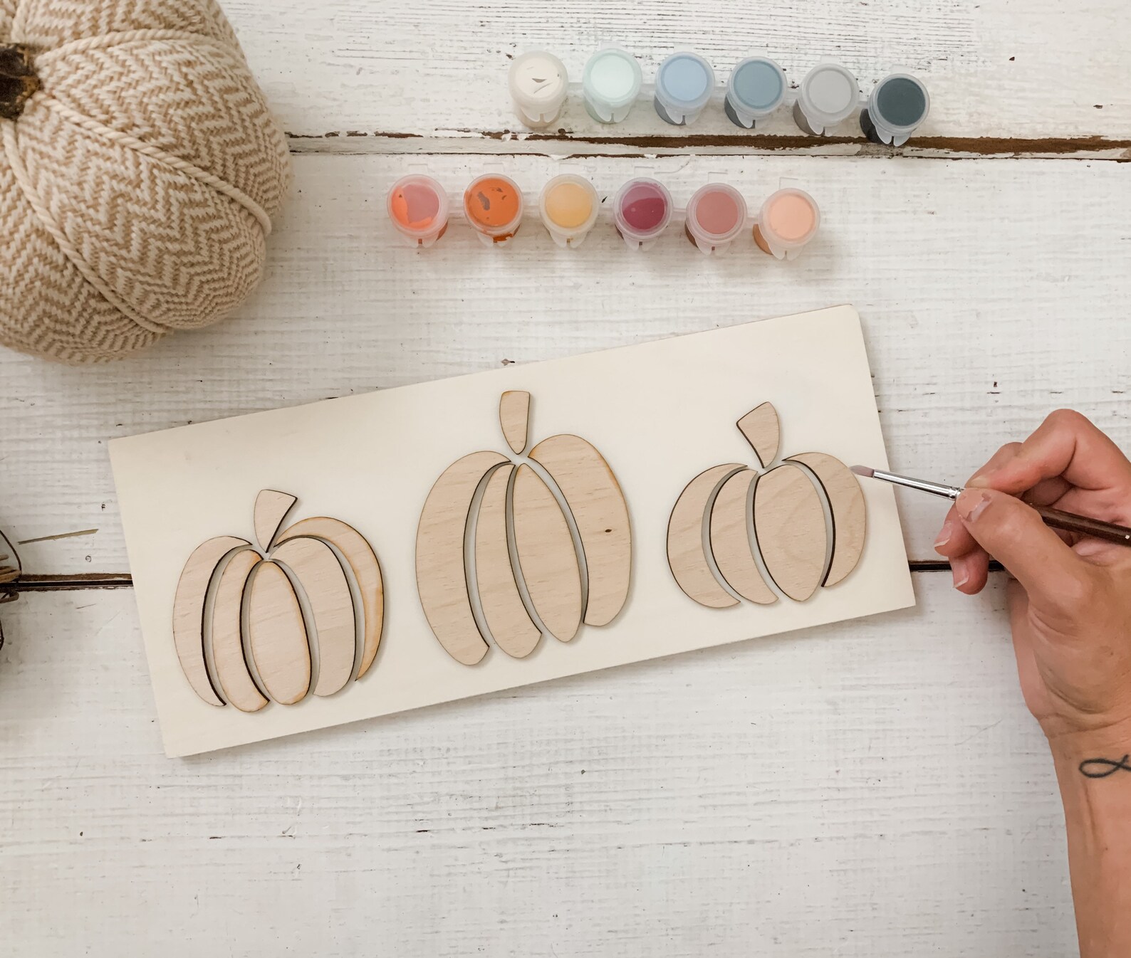 Fall Wood Sign Craft Kit / Painting Kit / Pumpkin Craft Kit / - Etsy