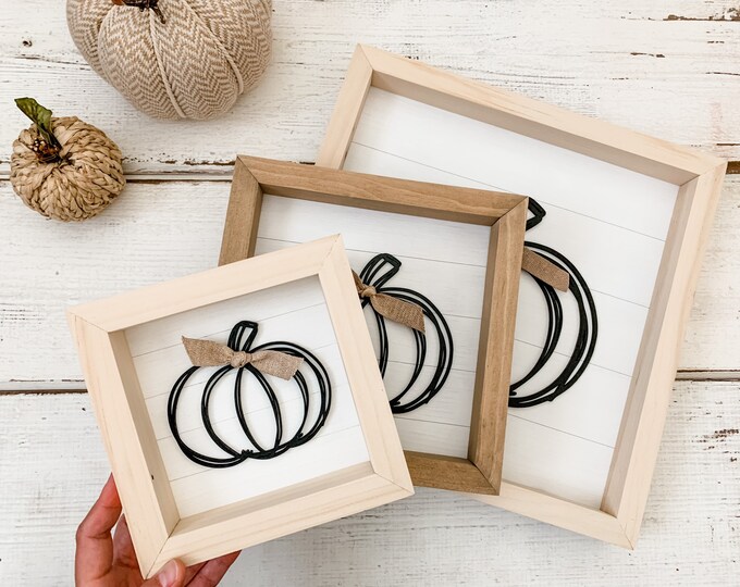 Farmhouse Pumpkin Sign / Fall Sign for Mantle or Shelf / Wood Fall Sign ...