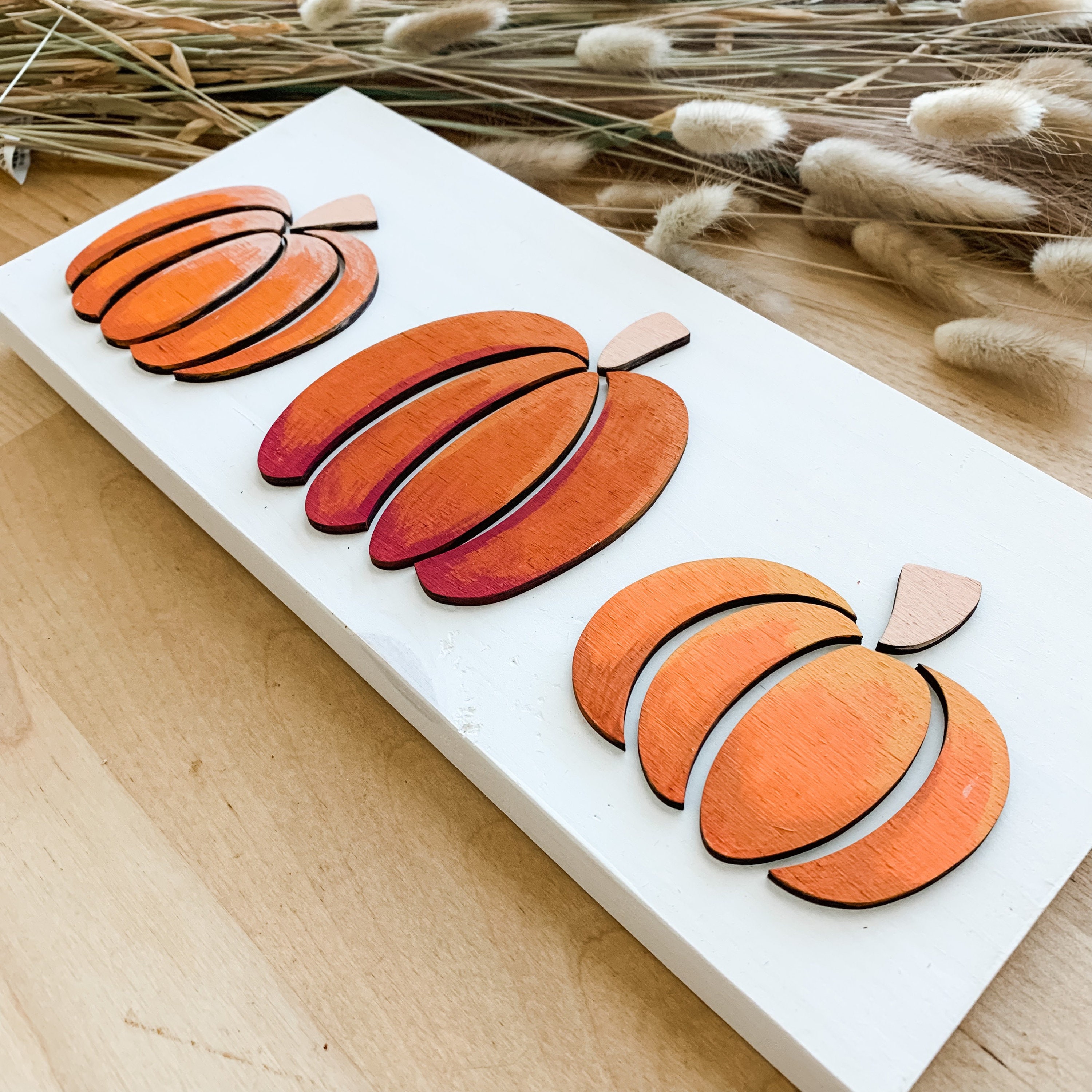 Fall Wood Sign Craft Kit / Painting Kit / DIY Pumpkin Craft / | Etsy