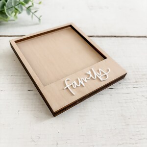 Family Wood Magnetic Polaroid Picture Frame | 3D Photo Frame | Picture ...