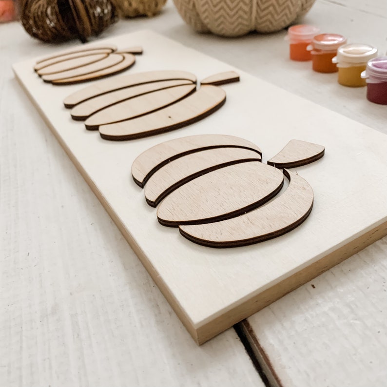 Fall Wood Sign Craft Kit / Painting Kit / Pumpkin Craft Kit / - Etsy