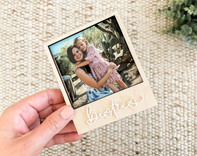 Besties Wood Magnetic Polaroid Picture Frame 3D Photo Frame Magnetic ...