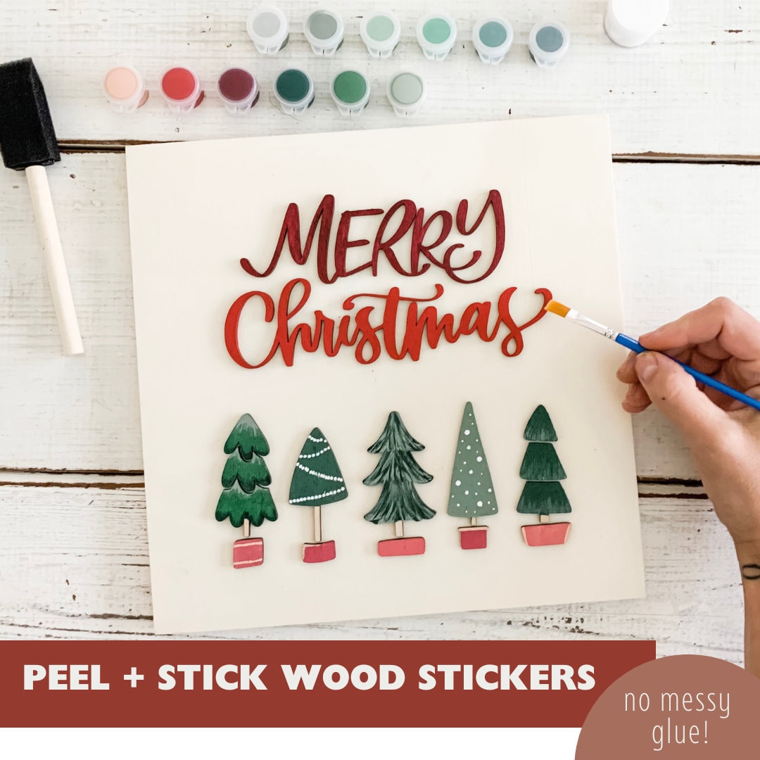 DIY Wood Christmas Sign Painting Kit: Holiday Craft for Adults - Etsy