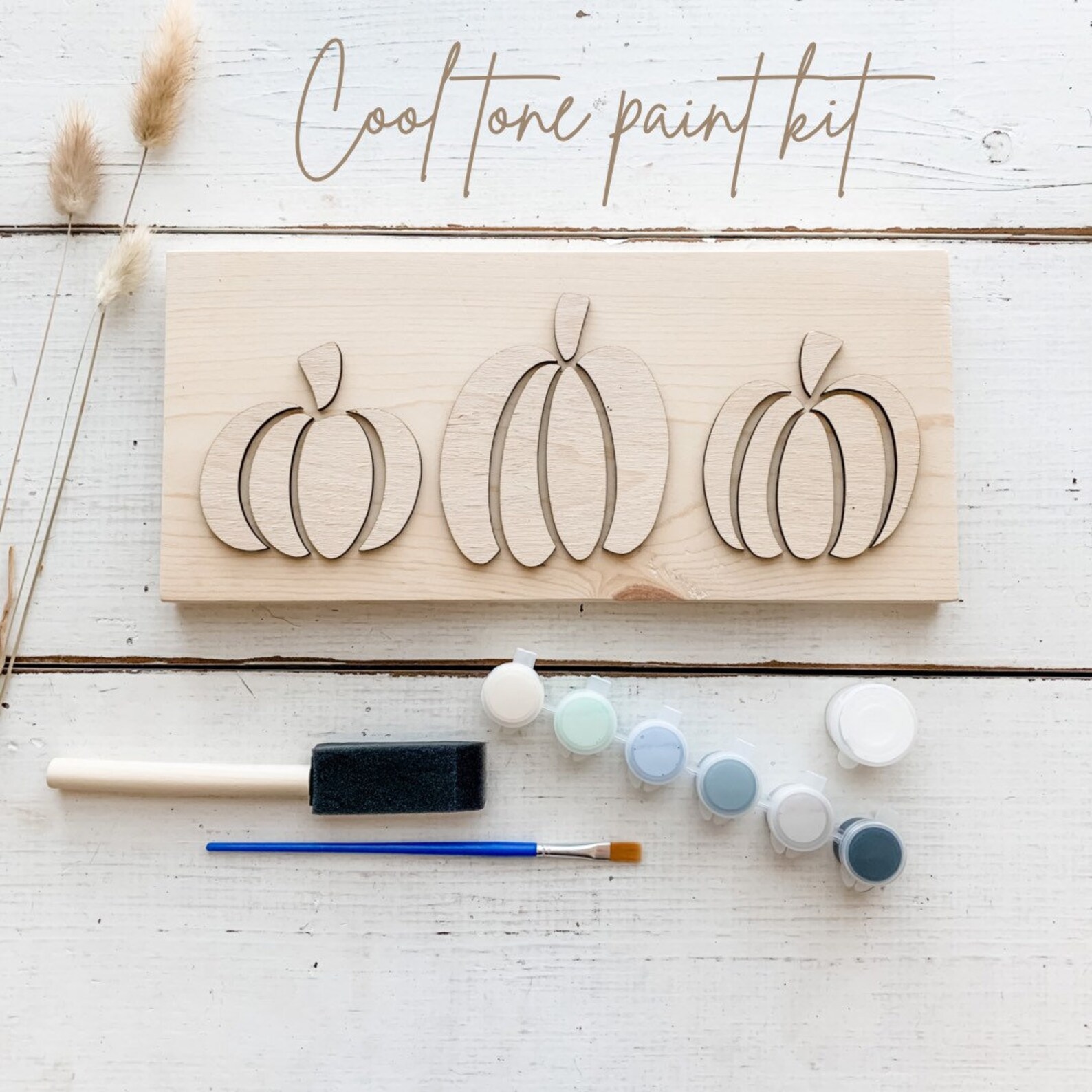 Fall Wood Sign Craft Kit / Painting Kit / DIY Pumpkin Craft / | Etsy