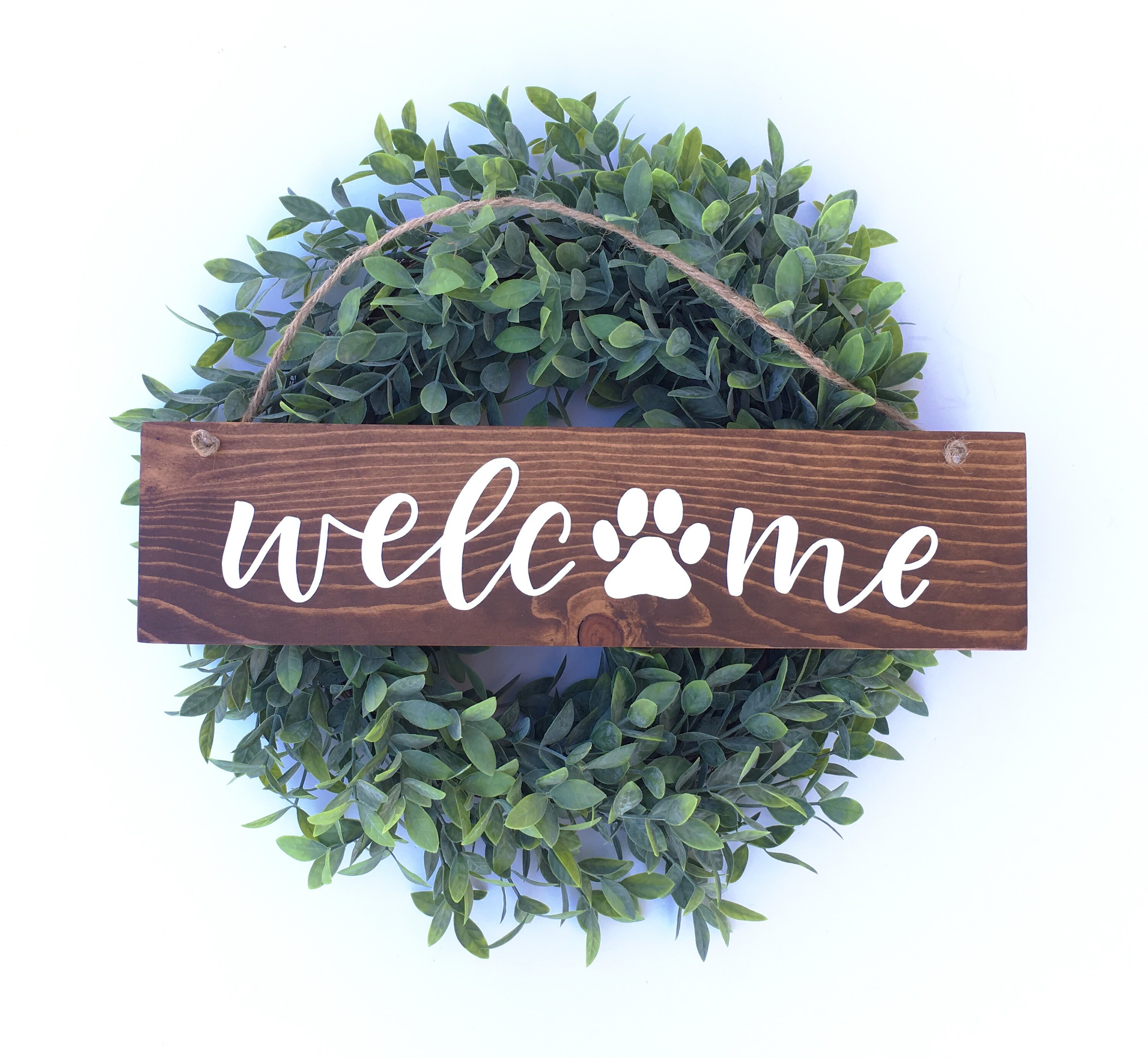 Handmade Welcome Sign // Paw Print Sign // Animal Lover Gift - Etsy
