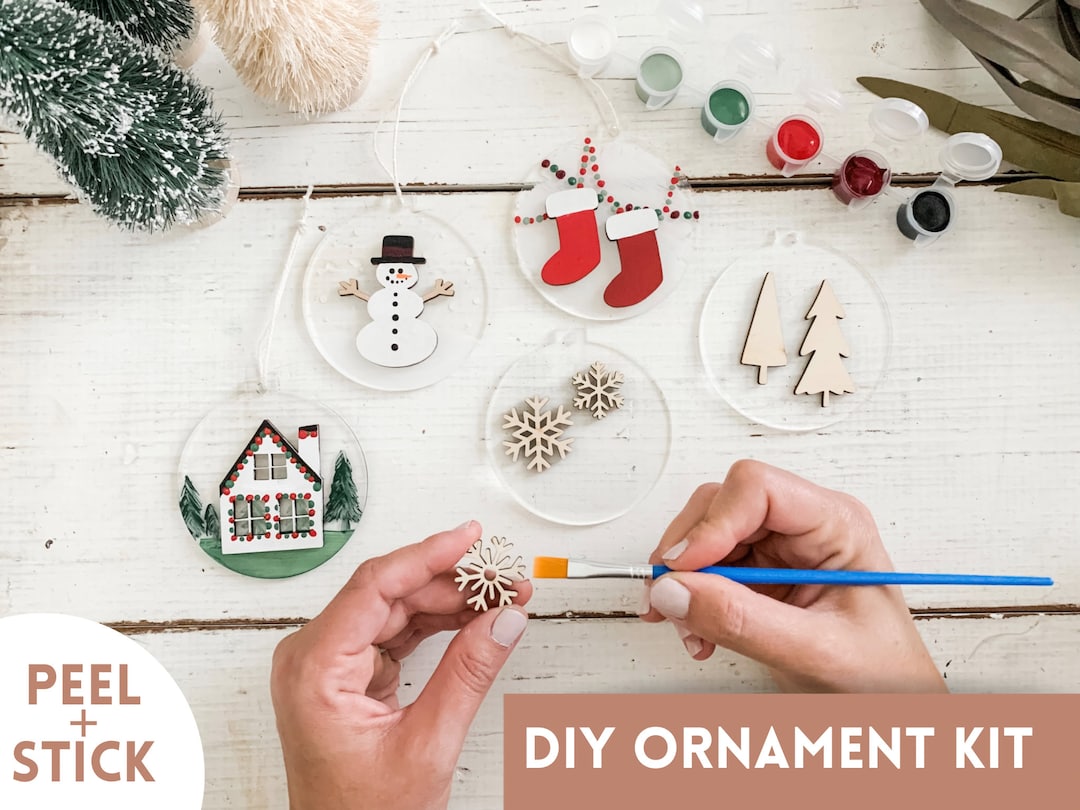 Do It Yoursef Acrylic Ornament Craft Kit | 3D DIY Christmas Ornament Craft Kits | DIY Holiday ...