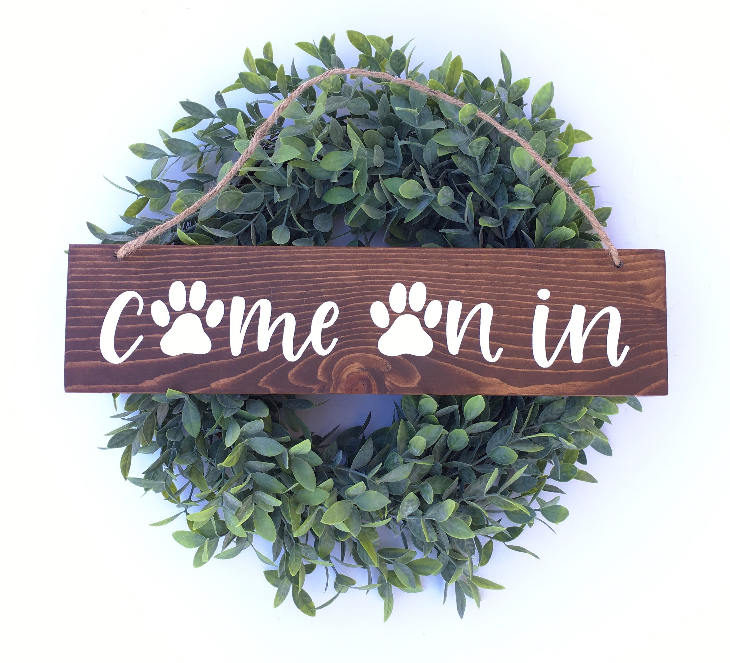 Handmade Welcome Sign // Paw Print Sign // Animal Lover Gift - Etsy