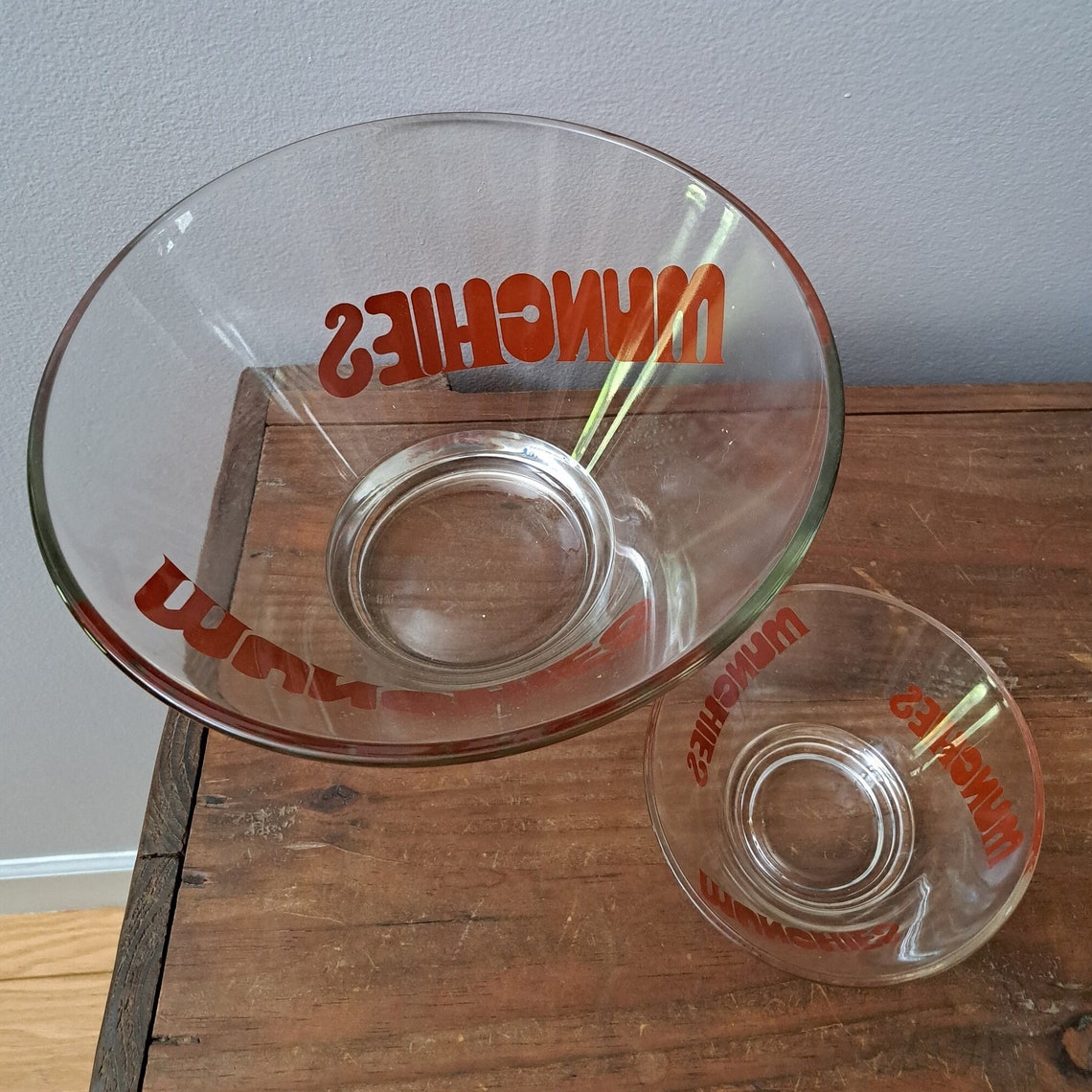 Vintage Retro Wheaton "munchies" Chip and Dip Glass Snack Bowl Set - Etsy