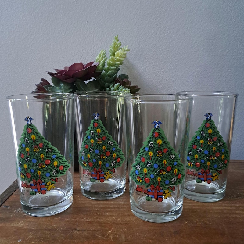 Christmas Glassware - Etsy