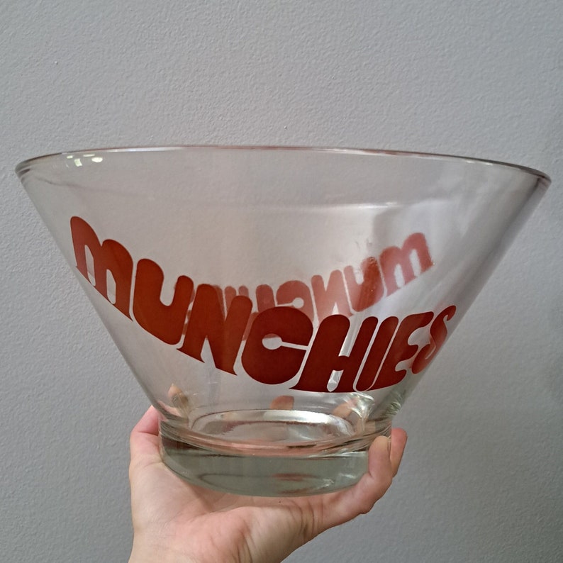 Vintage Retro Wheaton "munchies" Chip and Dip Glass Snack Bowl Set - Etsy