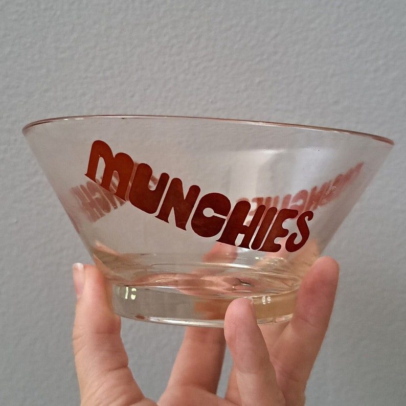 Vintage Retro Wheaton "munchies" Chip and Dip Glass Snack Bowl Set - Etsy