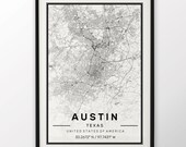 Austin City Map Print Custom Personalised 3 for the Price of - Etsy
