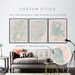 Blush Pink City Map Prints, Buy 2 Get 1 FREE, Custom Map Poster, Frame ...
