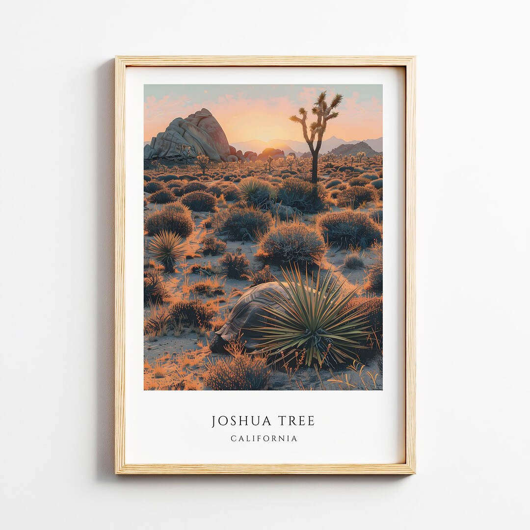 Joshua Tree Poster Travel Print Wall Art California Art Wall Hanging ...