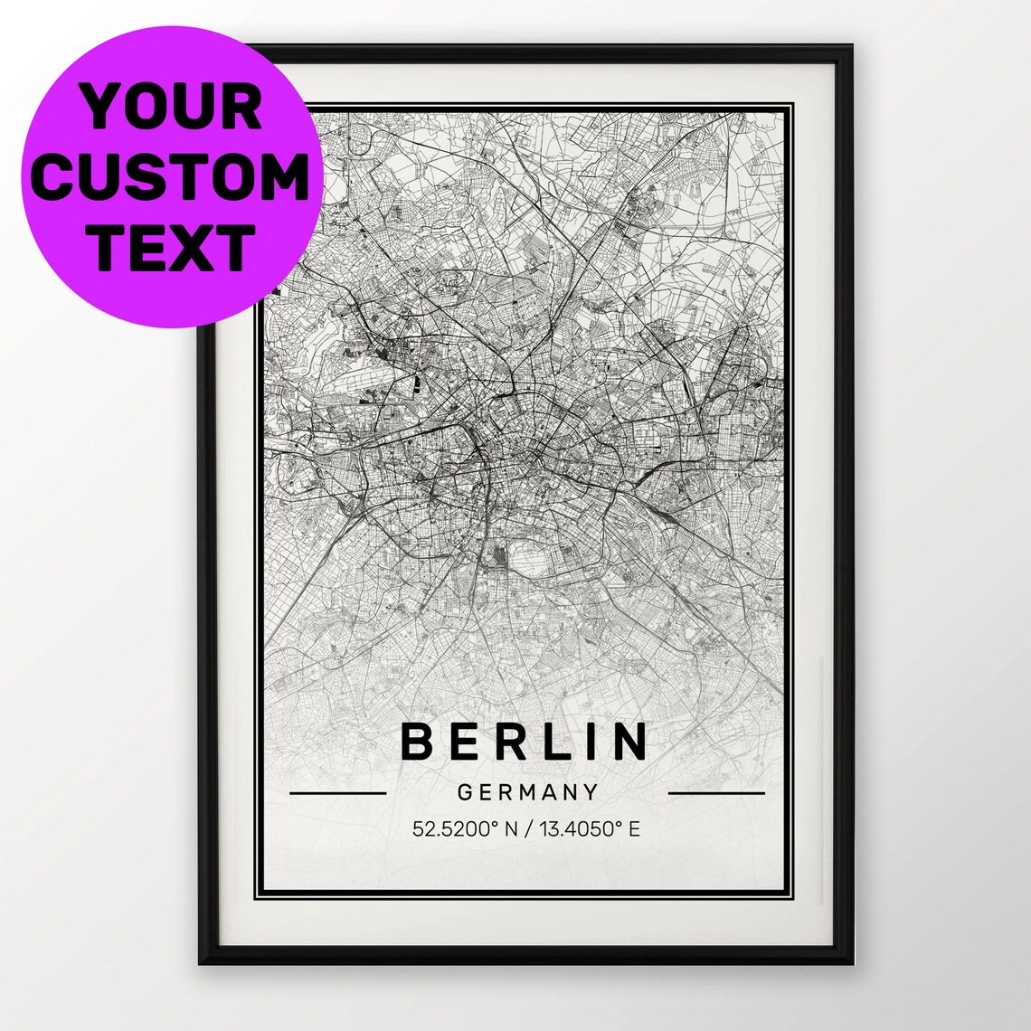 Custom Map Print Custom Map Custom City Map City Map Print - Etsy