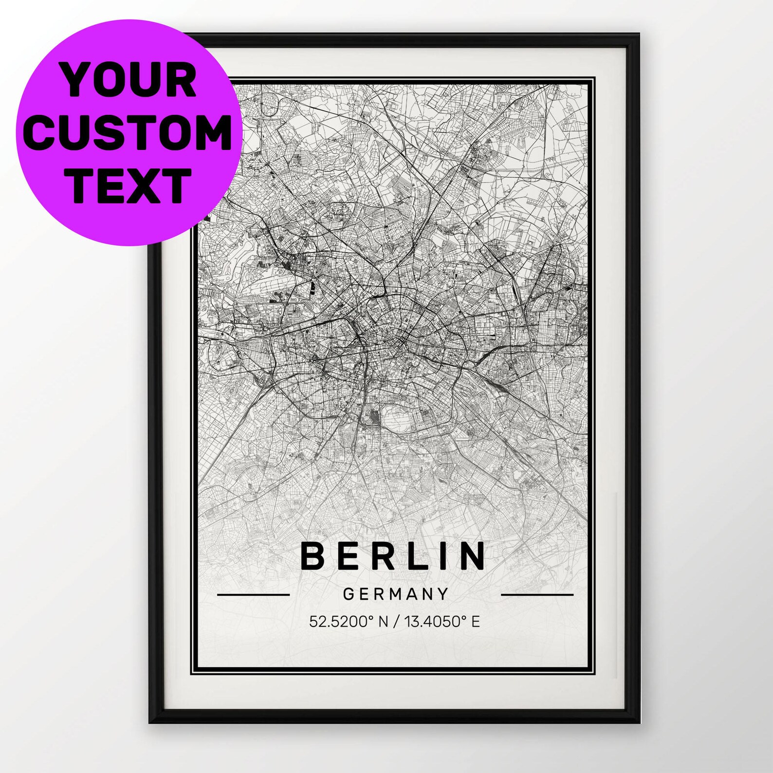 Custom Map Print Custom Map Custom City Map City Map Print - Etsy