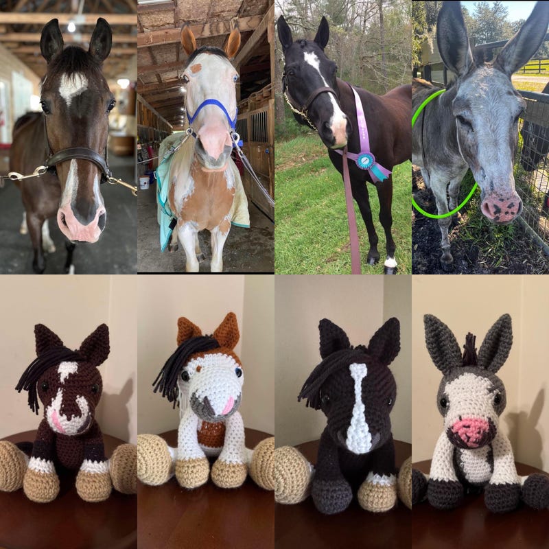 Grey Horse Plushie - Etsy