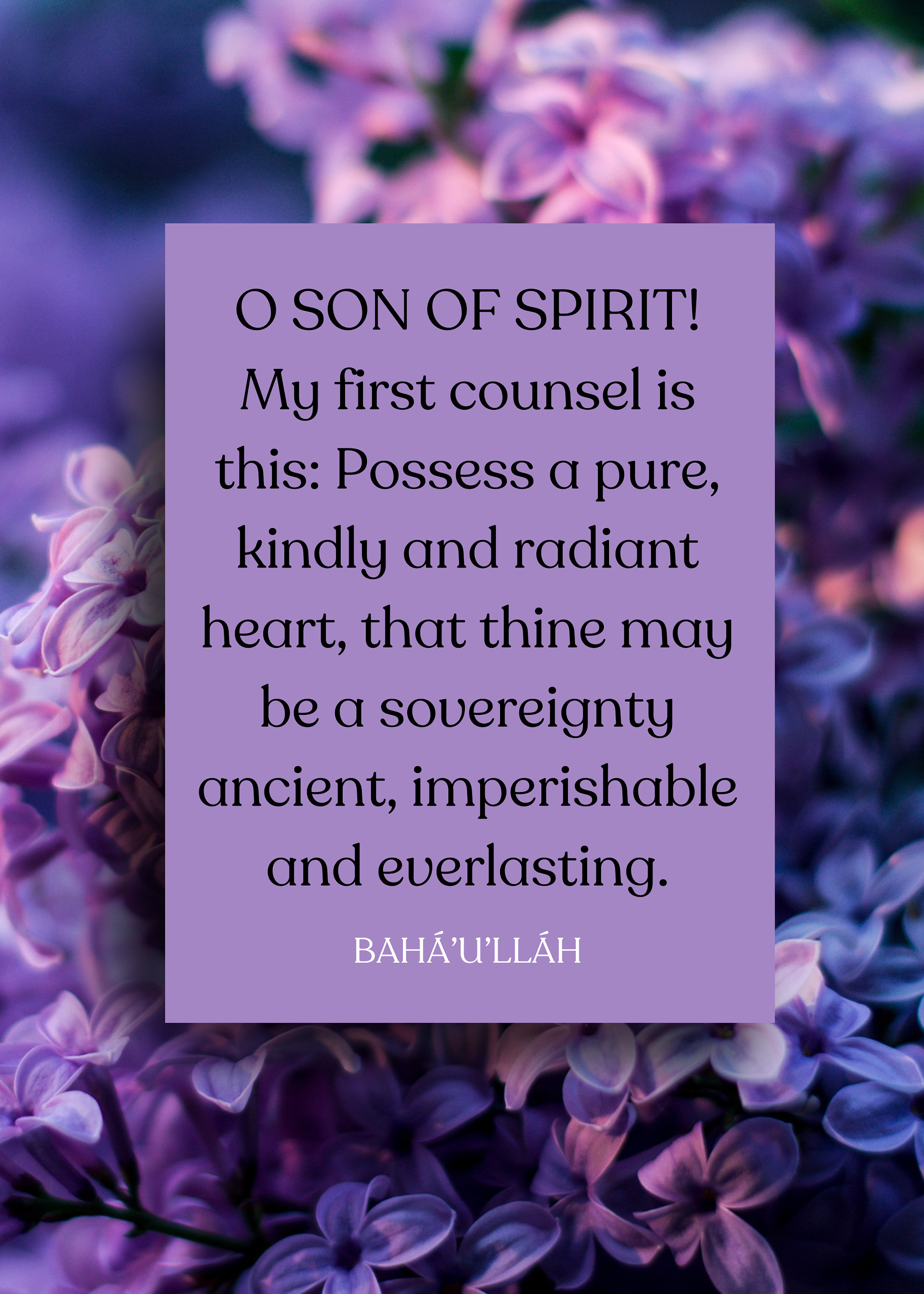 Printable Baha'i Quotation Art Print, Baha'i Hidden Words, Devotional ...