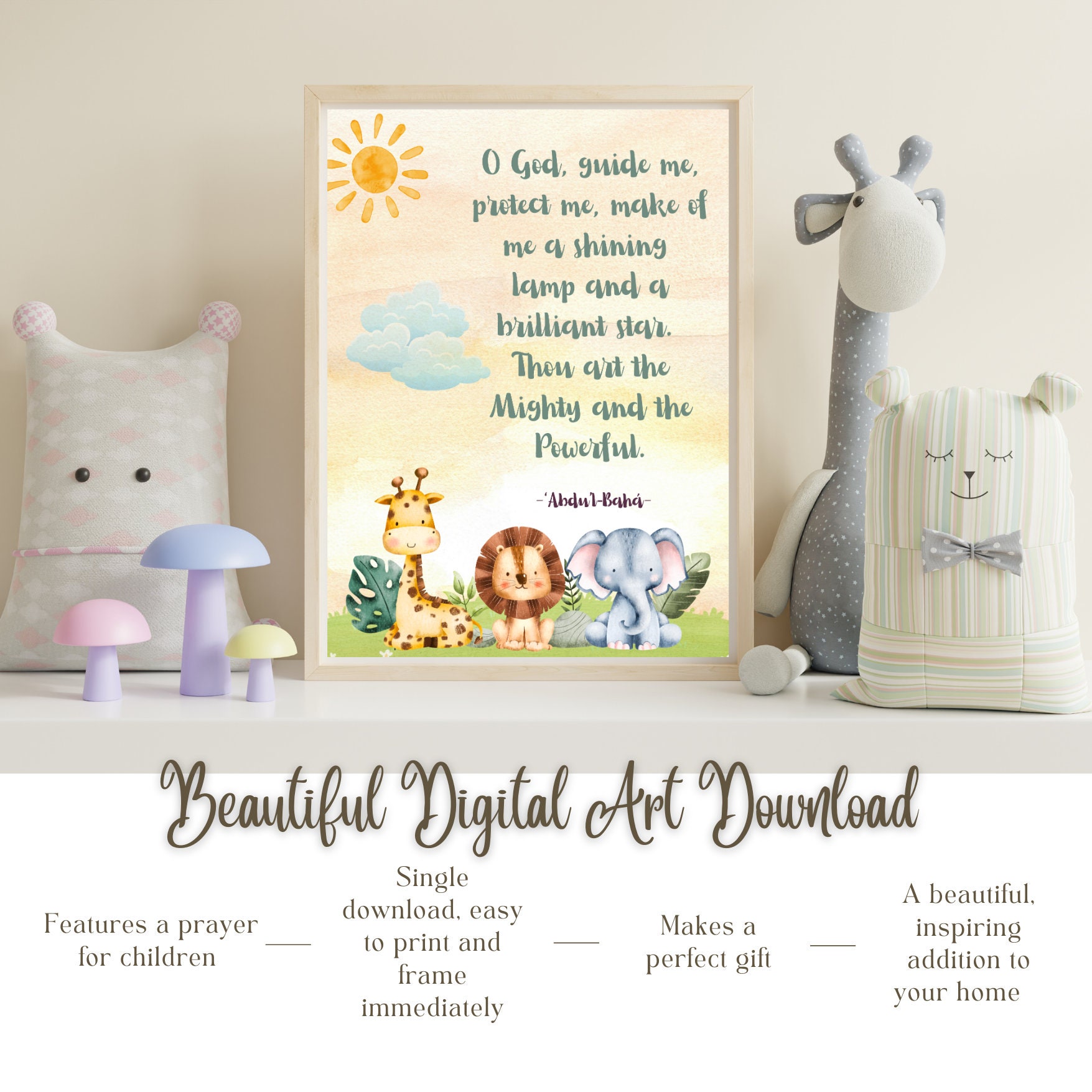 Baha'i Digital Art, Baha'i Quote, Prayer for Children, Ayyamiha Gift ...