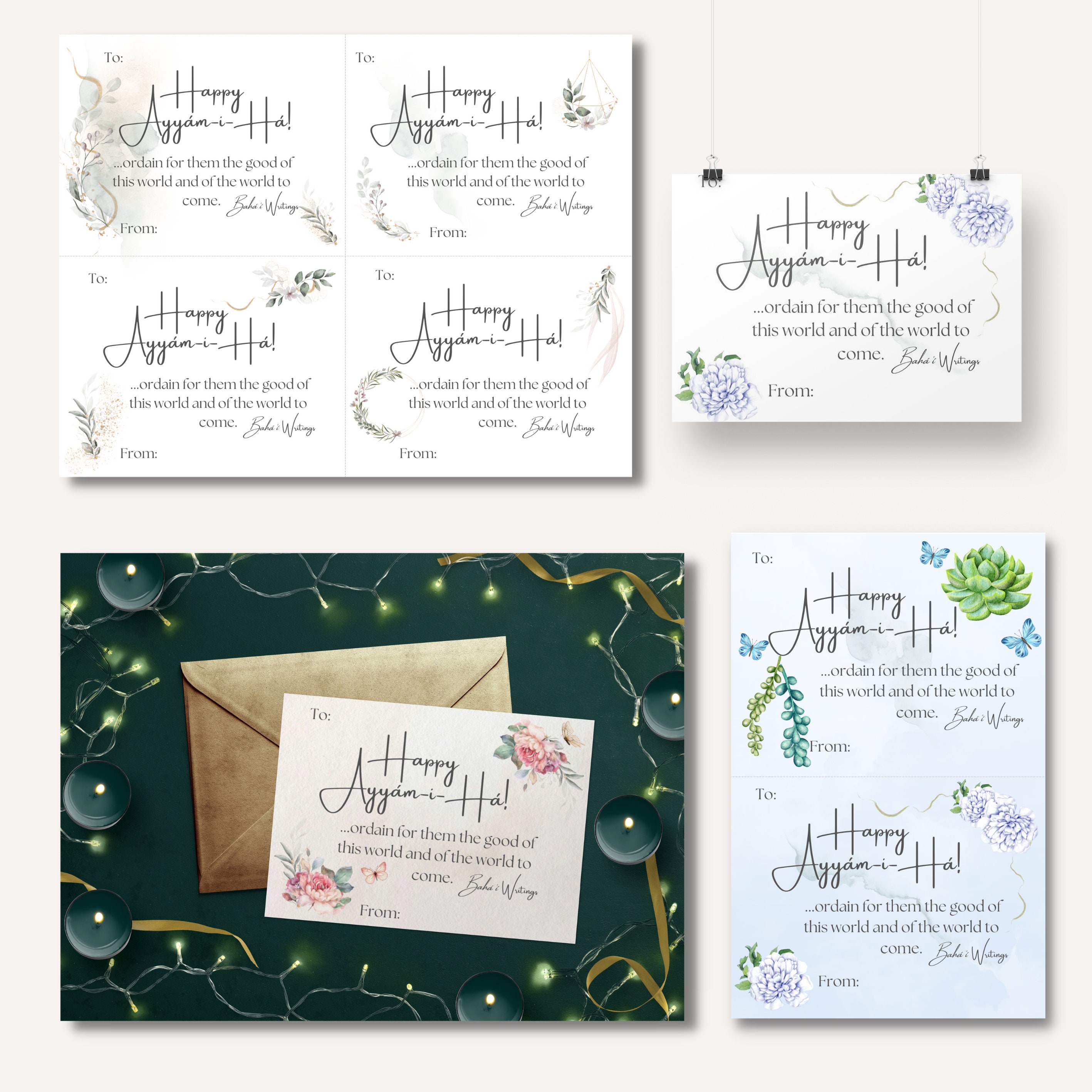 Ayyam-i-ha Printable Gift Tags, Digital Baha'i Quote Cards, Ayyamiha ...