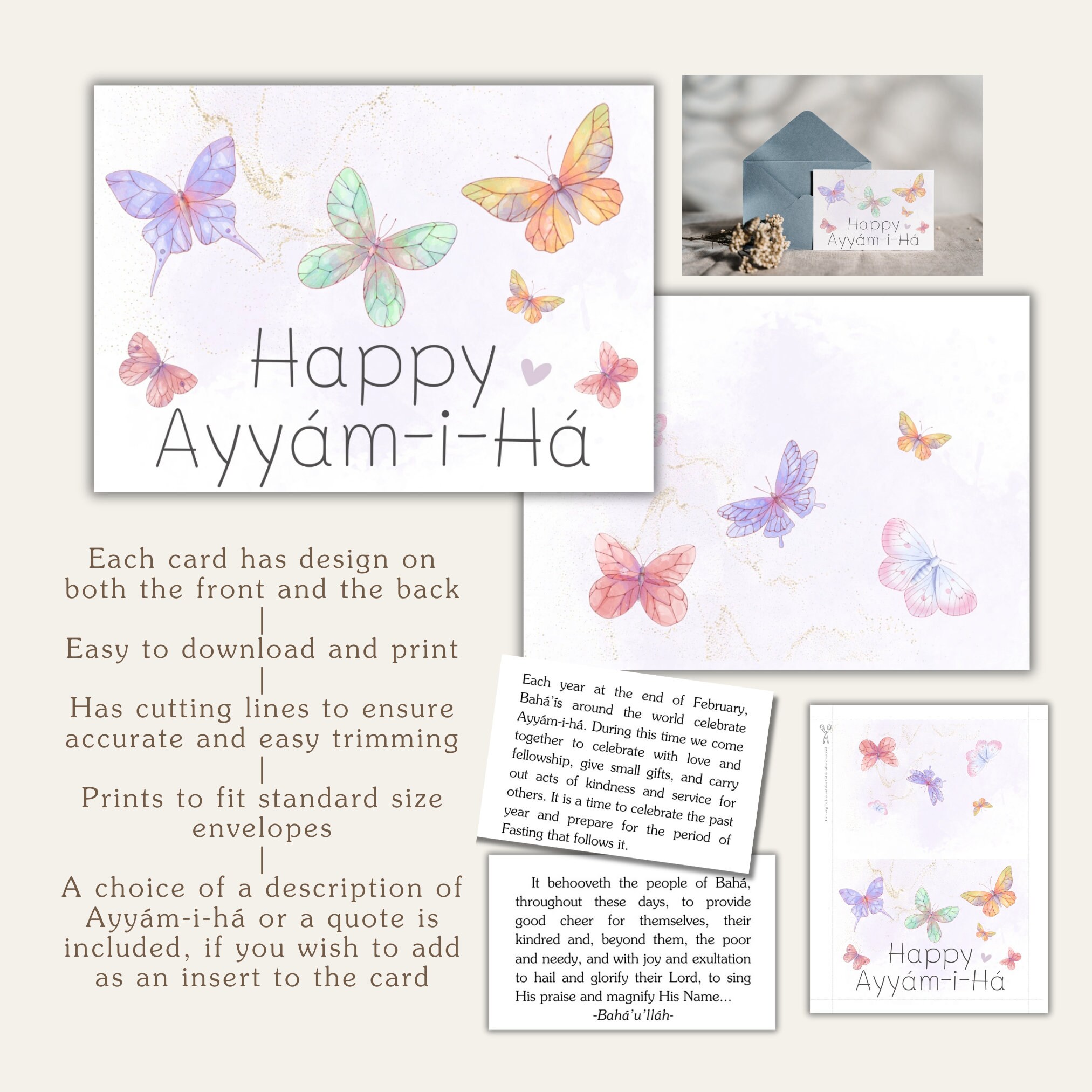 Ayyamiha Cards Digital Download, Baha'i Card, Ayyam-i-ha Gift ...