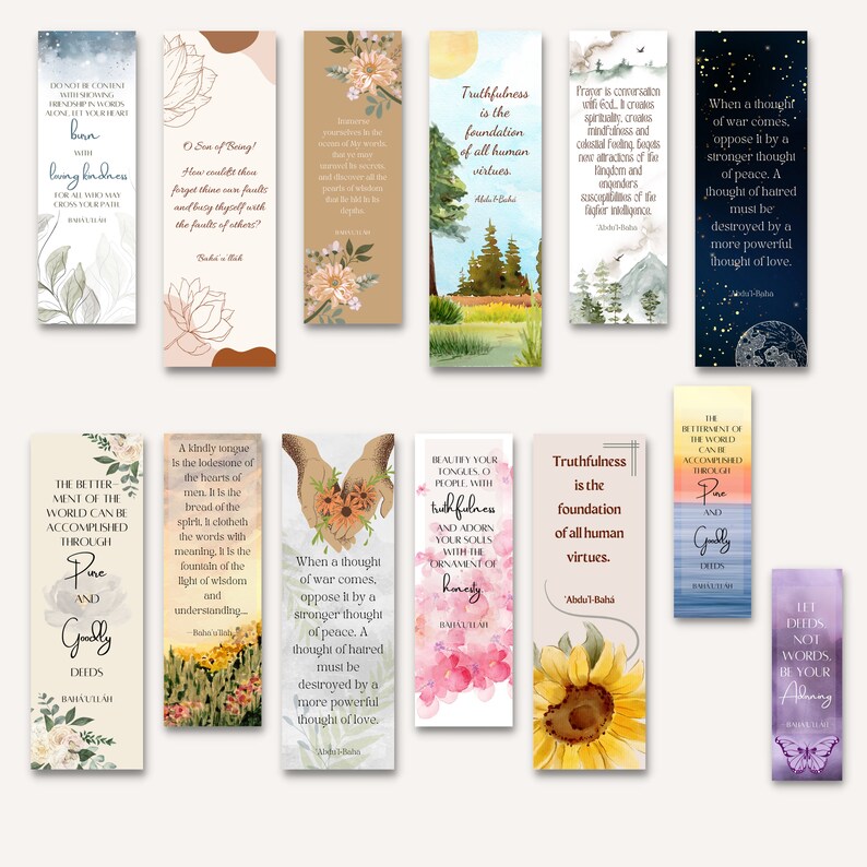 Baha'i Quote Bookmarks, Baha'i Digital Art, Baha'i Ruhi Book 1 Quotes ...