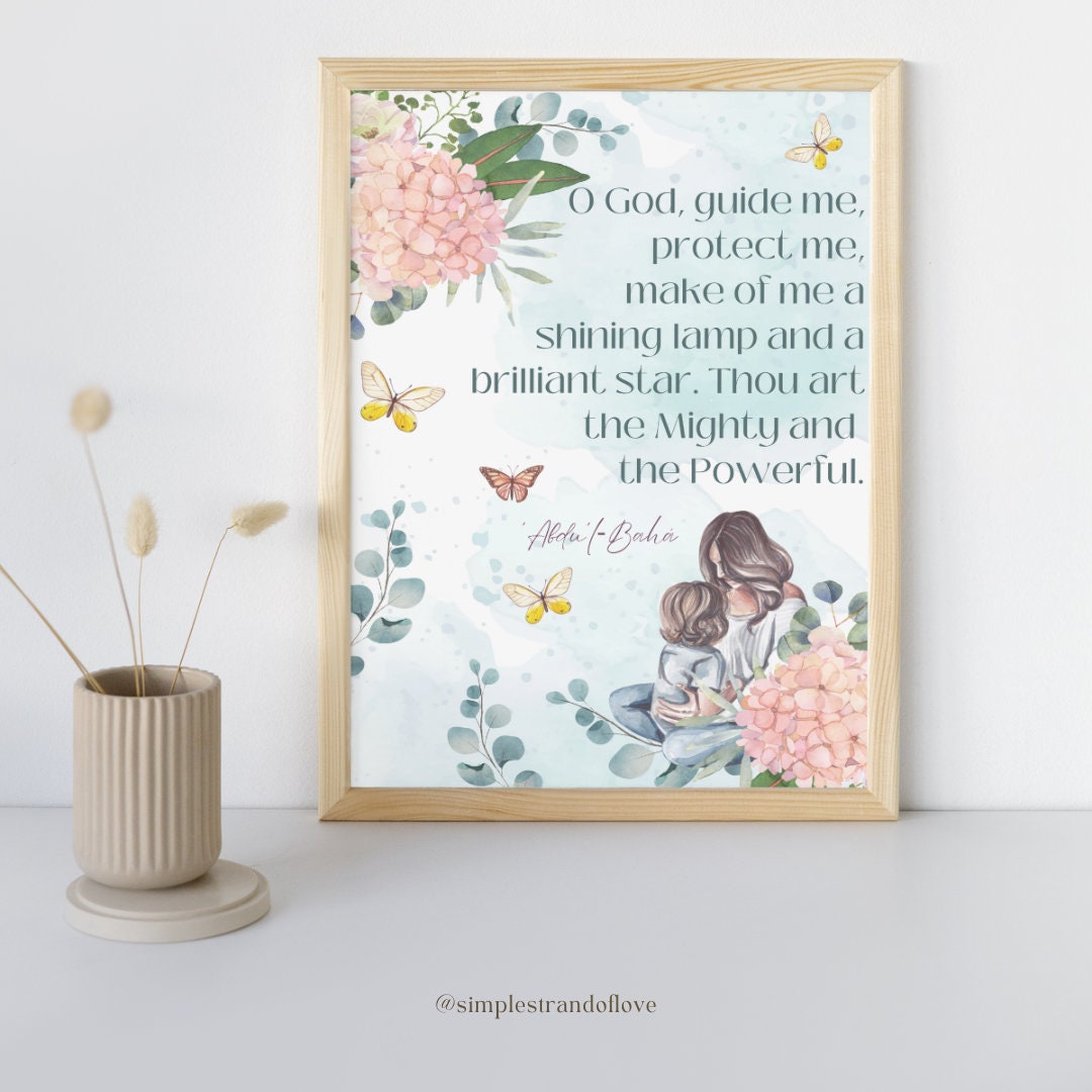 Baha'i Digital Art, Baha'i Quote, Prayer for Children, Ayyamiha Gift ...