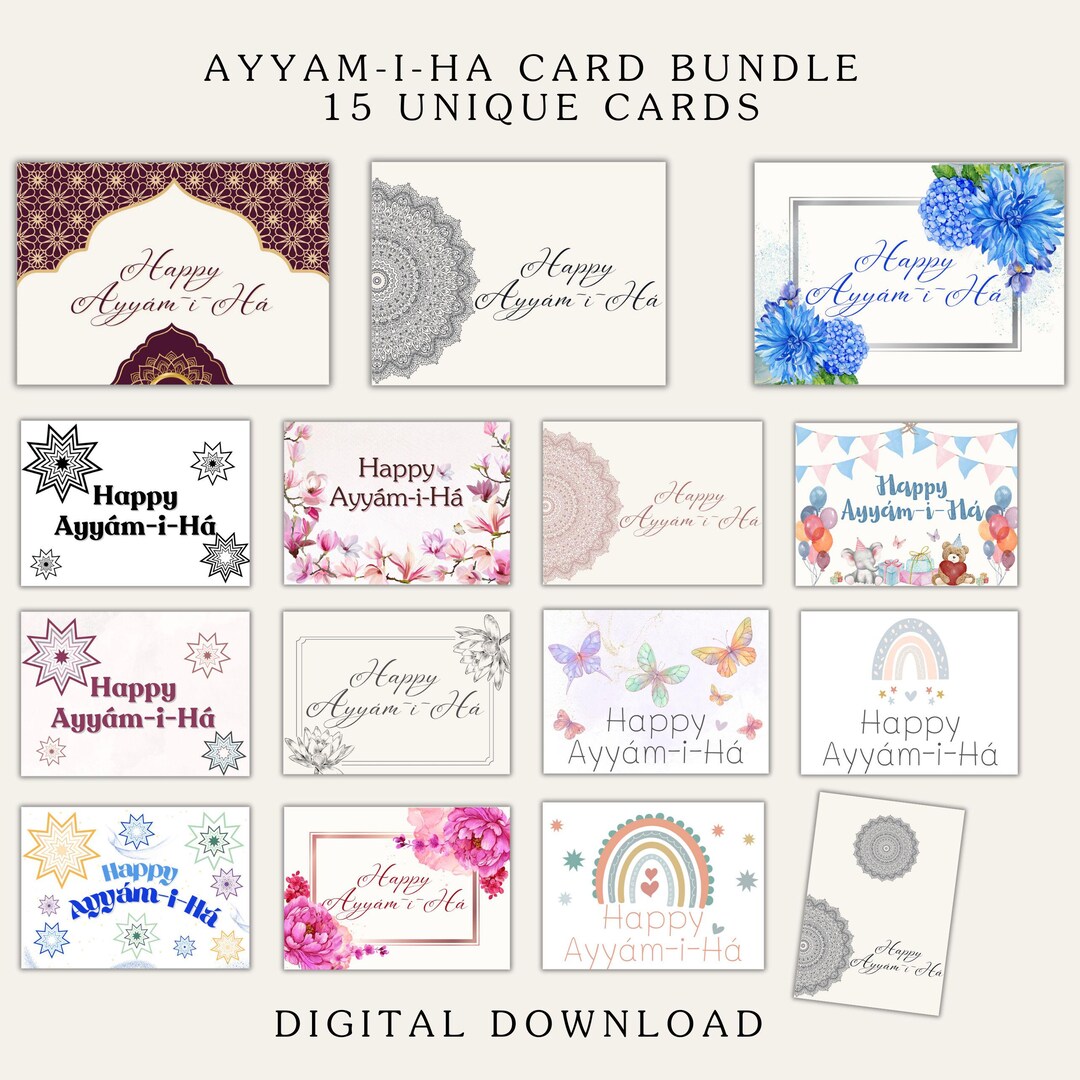 Ayyamiha Cards Digital Download, Baha'i Card, Ayyam-i-ha Gift ...