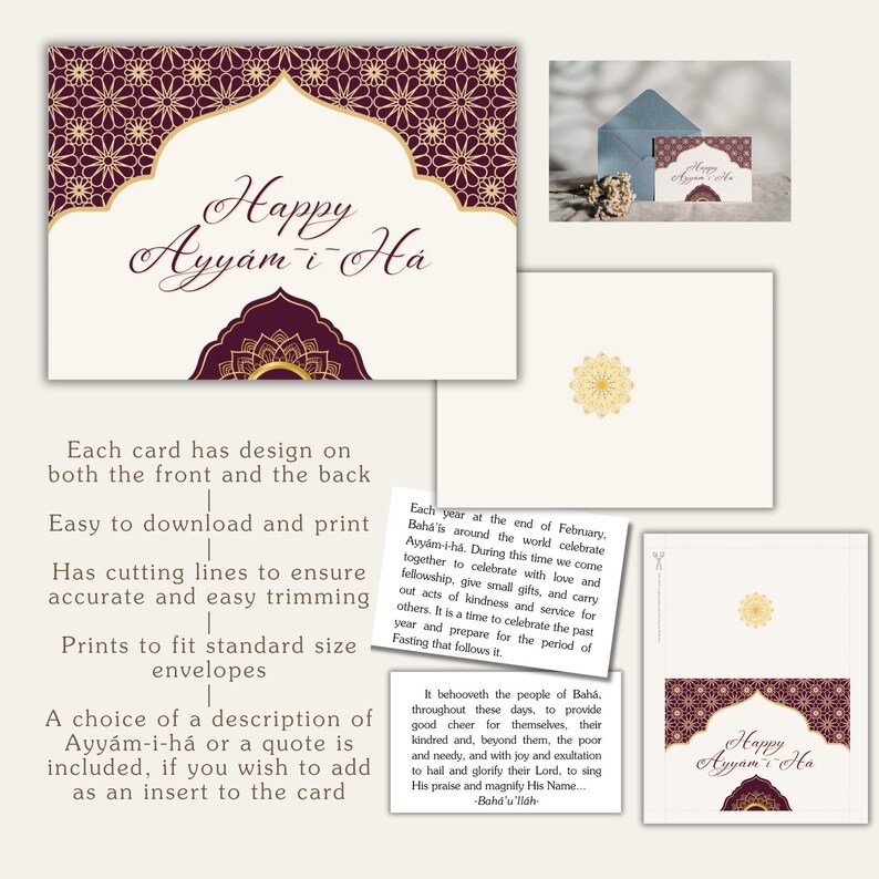 Ayyamiha Cards Digital Download, Baha'i Card, Ayyam-i-ha Gift ...