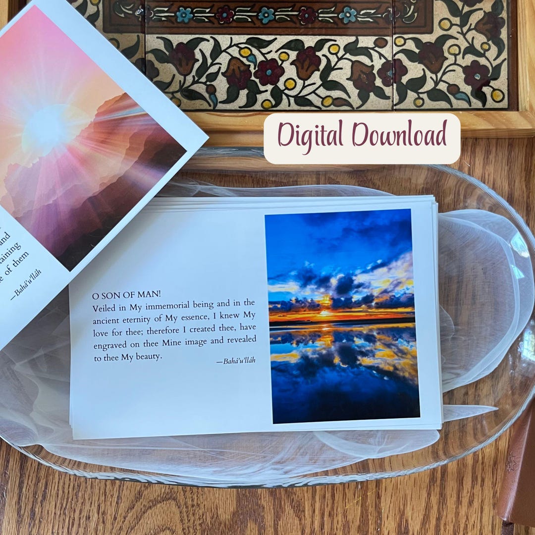 Bundle Set: 82 Baha'i Devotional Cards on "kindness, Love, Joy ...