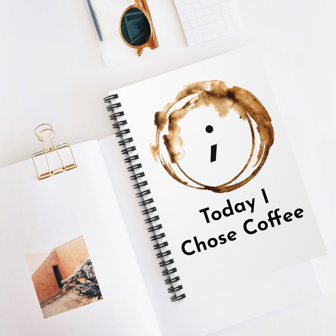 Today I Chose Coffee Semicolon Notebook, Mental Health Albert Camus ...