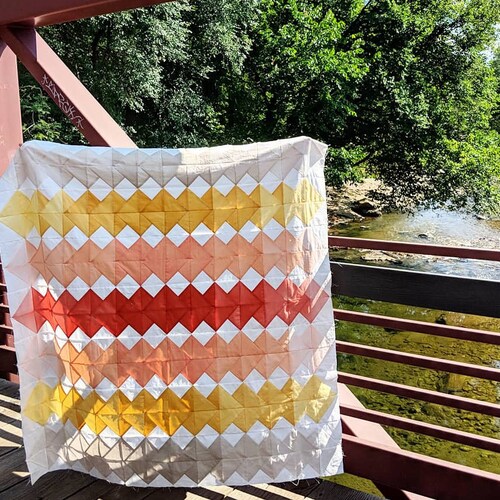 Ombre Sun Ray Modern Quilt Pattern - Etsy