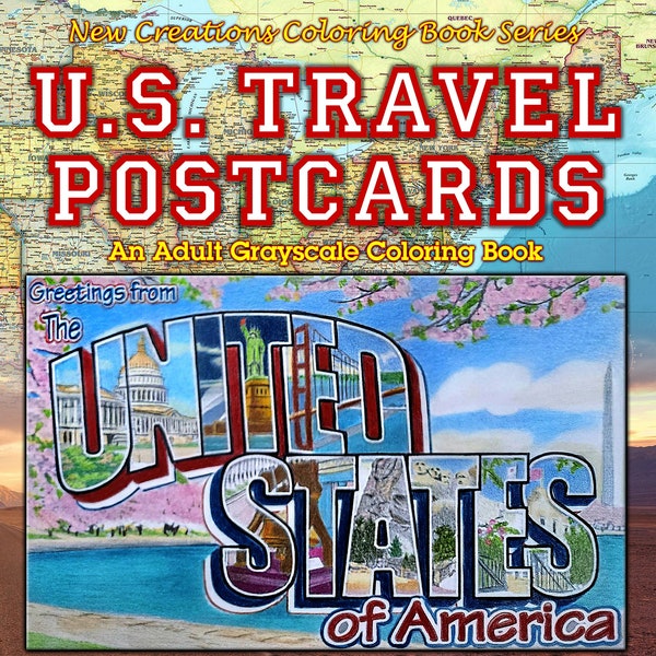 Coloring Postcards - Etsy