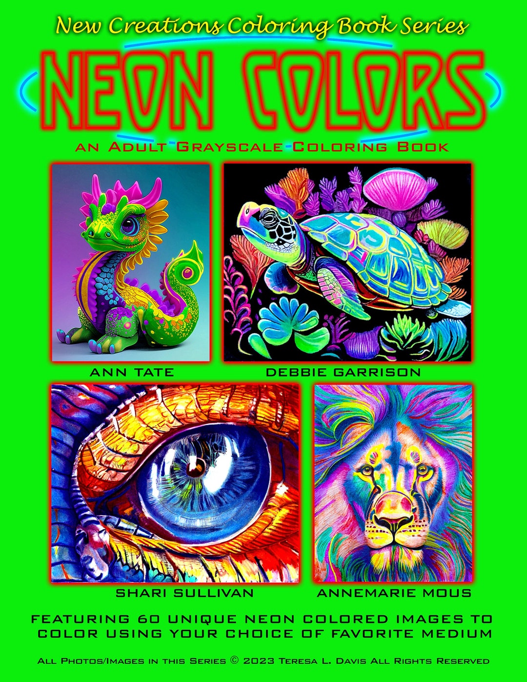 New Creations Coloring Books: NEON COLORS - Etsy