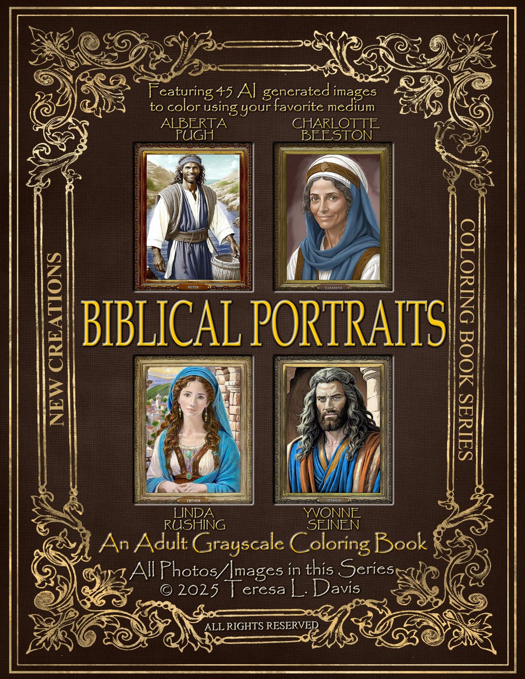 Biblical Portraits Coloring Book: 45 AI Grayscale Images (PDF Download ...