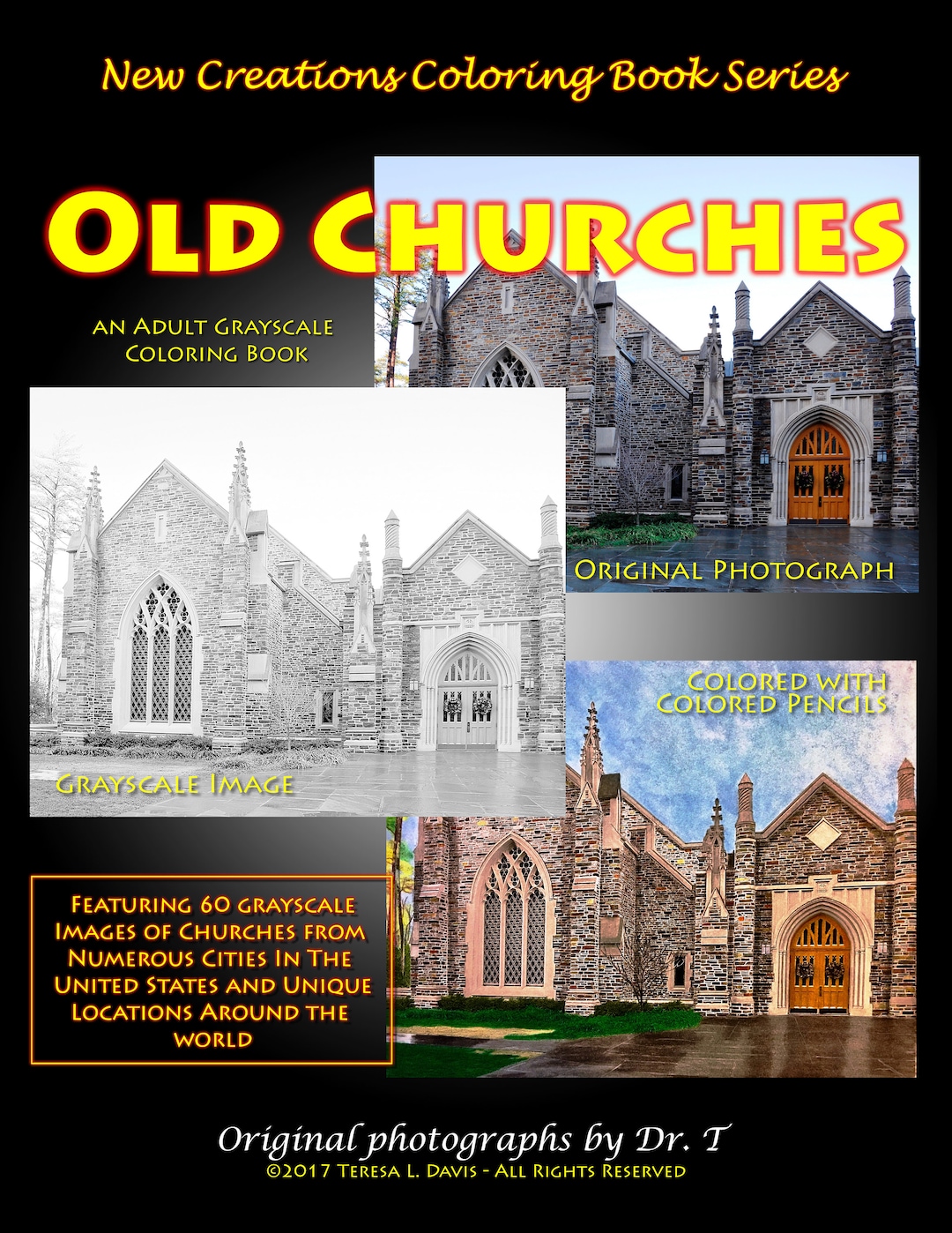 Old Churches Coloring Book: 60 Grayscale Pages to Color - Etsy