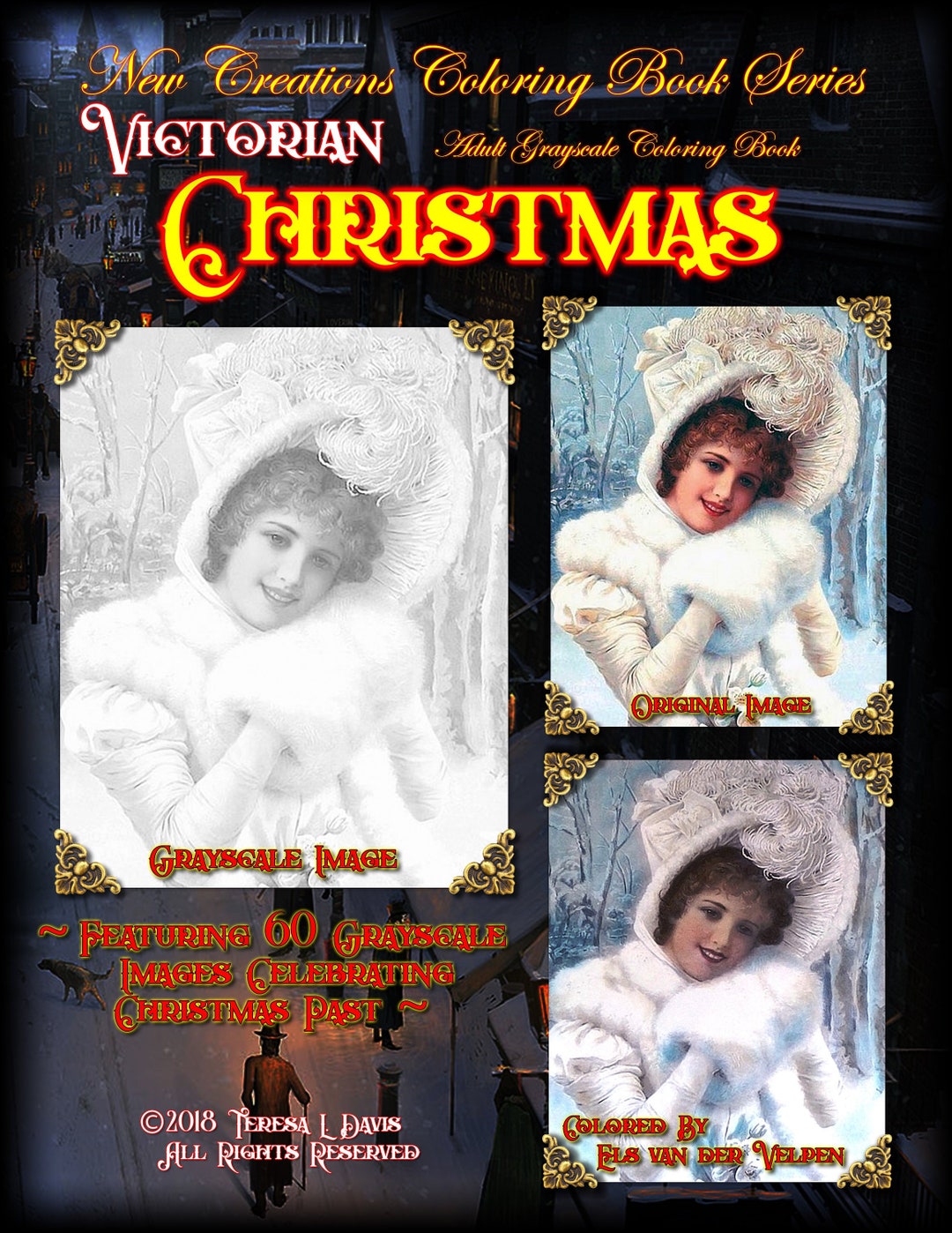 Victorian Christmas Coloring Book: 60 Grayscale Pages to Color - Etsy
