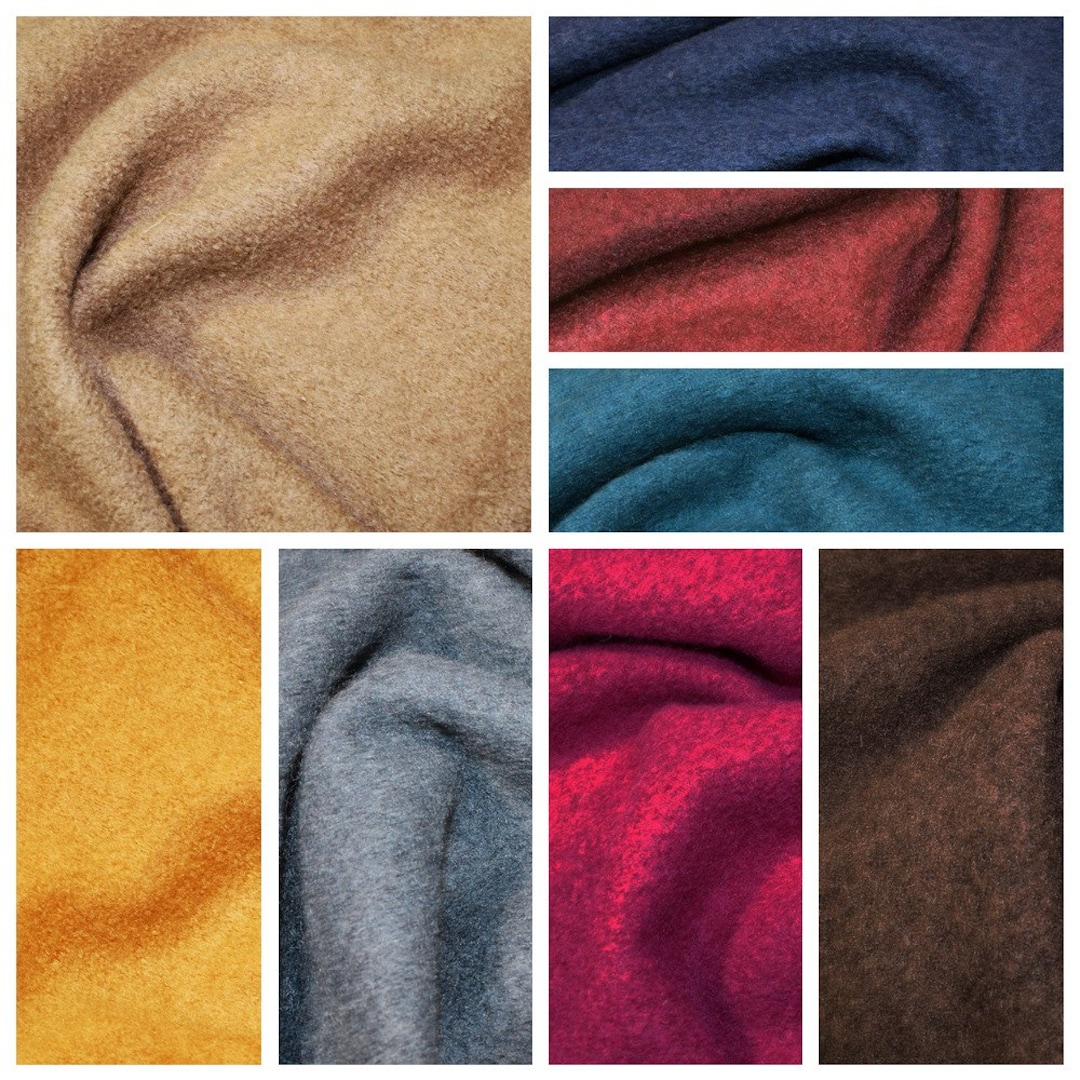 100% Boiled Wool Plain Knitted Fabric HALF A METRE 55"/140cm Winter ...