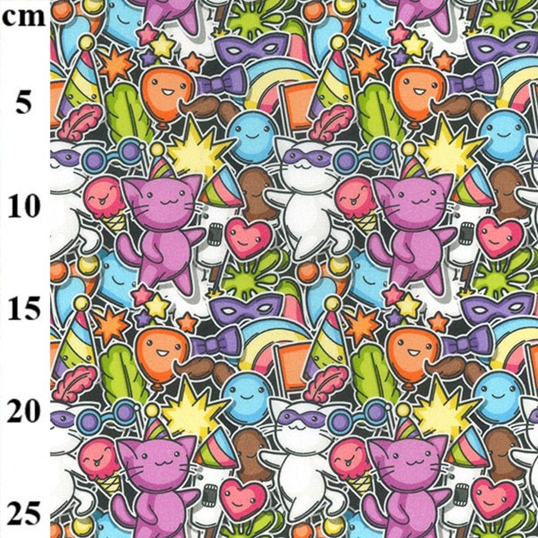 Funky Tattoo Cartoons Graffiti Style Doodle Kids Childrens 100% Cotton ...