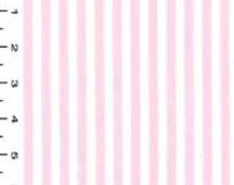 Baby Girl Pink Stripes Fabric Perfectly Pinstripe in Baby Pink // White ...