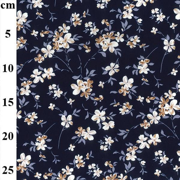 Navy Floral Fabric - Etsy