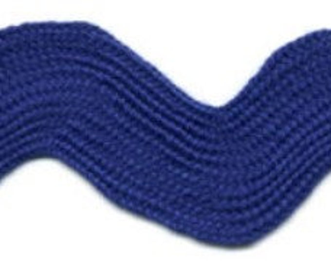 Super Jumbo 4cm Large Ric Rac Craft Ribbon Royal Blue per Metre Sewing ...