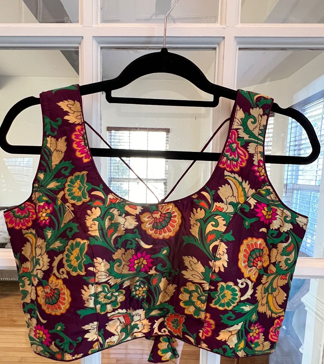 Stylish Floral Banarasi Brocade Blouse Etsy