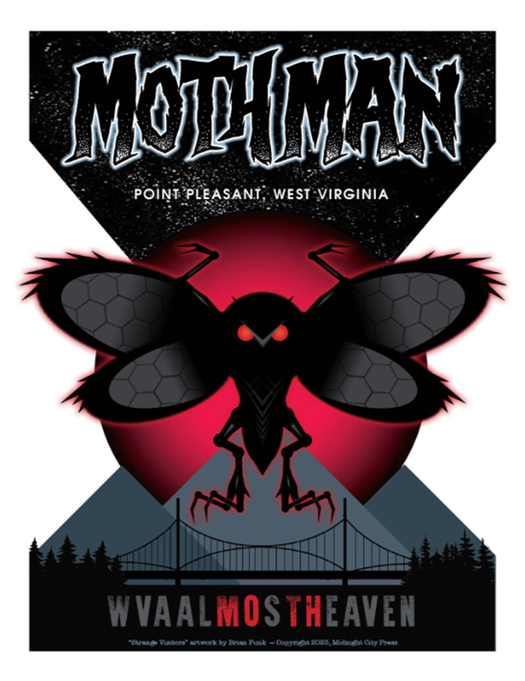 MOTHMAN Strange Visitors 8.5x11 Print - Etsy