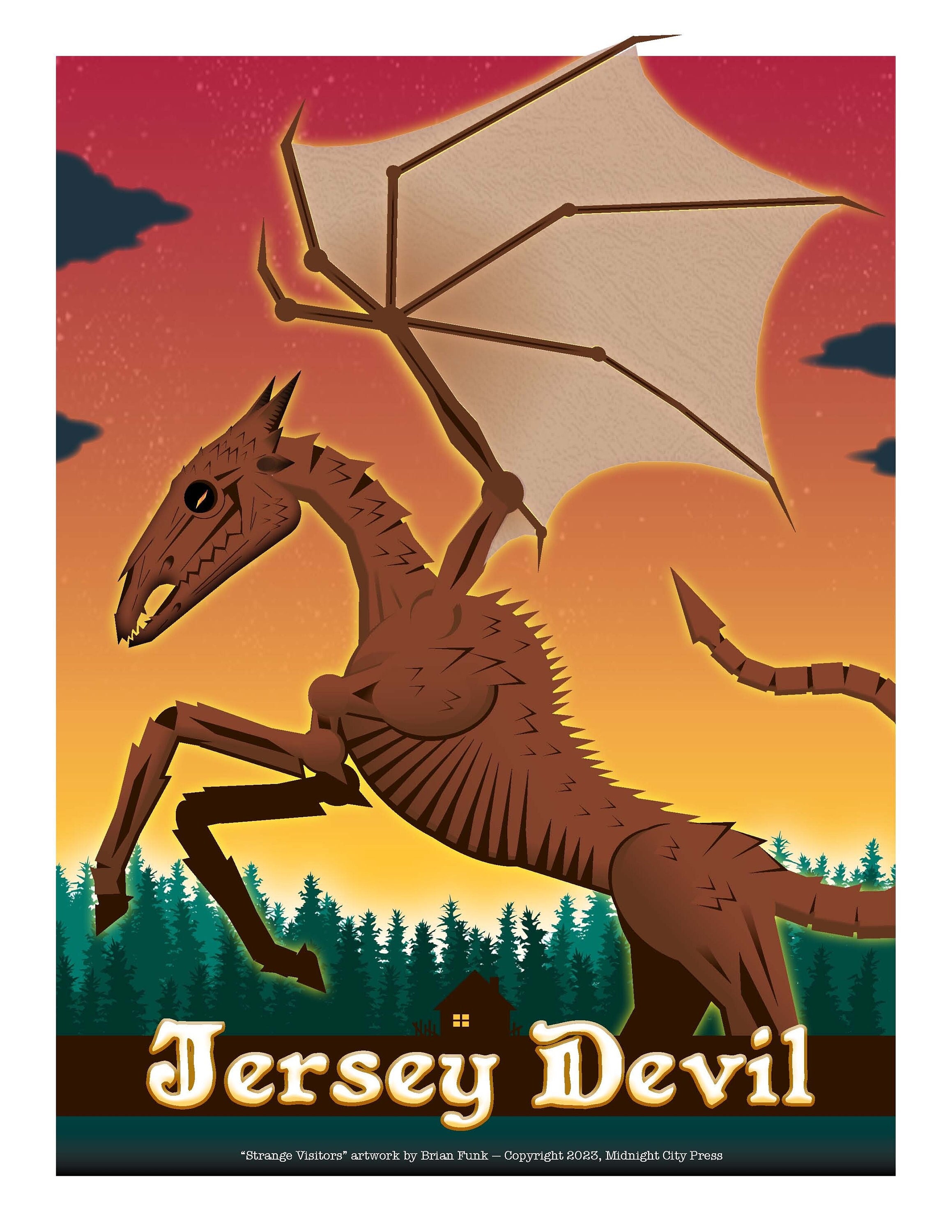 JERSEY DEVIL - Strange Visitors 8.5x11" Print - Etsy