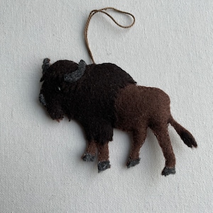 Bison Ornament • Buffalo Ornament • Felt • Yellowstone • Wild West ...